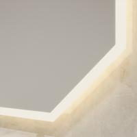 China Frameless LED Bathroom Mirror Lighting Solution with Soft White Glow and Smart Touch Control for Contemporary Interiors for sale