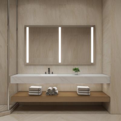 China Custom LED Mirror Light Fixture for Bathroom Vanity with Wall Mounted Installation Anti Fog Function and Sleek Minimalist Design for sale