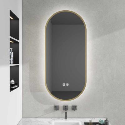 China Modern LED Bathroom Mirror Light with Dimmable Color Temperature Touch Sensor and Sleek Frameless Design for Home Interiors and Hotel Projects for sale