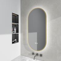 China Modern LED Bathroom Mirror Light with Dimmable Color Temperature Touch Sensor and Sleek Frameless Design for Home Interiors and Hotel Projects for sale