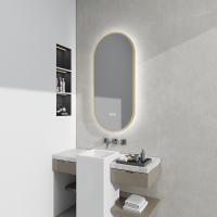 China Modern LED Bathroom Mirror Light with Dimmable Color Temperature Touch Sensor and Sleek Frameless Design for Home Interiors and Hotel Projects for sale