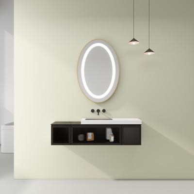 China Modern Framed LED Bathroom Mirror Light with Dimmable Brightness Adjustable Color Temperature and Anti Fog Feature for Hotels and Residential Projects for sale