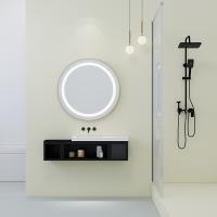 China Elegant Framed LED Mirror Light with Slim Profile Soft Ambient Glow Adjustable Lighting Modes and Anti Fog Function for Hospitality Bathrooms and Homes for sale