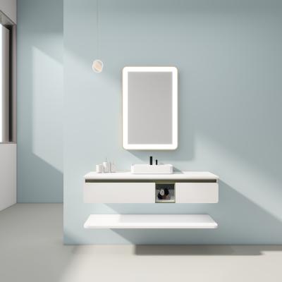 China Metal Framed LED Bathroom Mirror Light with Smart Touch Sensor Adjustable Color Modes Custom Size and Anti Fog Panel Perfect for Hotel Guest Bathrooms for sale