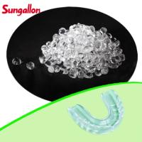 China Recyclable Transparent Soft TPE TPR Granules for Sports Mouthguards for sale