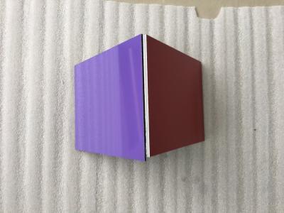 China Silver / Purple ACP Aluminium Composite Panel Smooth Surface For Wall Decoration for sale