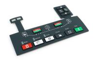 China Custom Silicone Rubber Keypads for Genset Controller ATS with PU Coating Surface Finish IP65 for sale