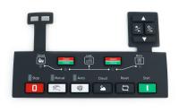 China Custom Silicone Rubber Keypads for Genset Controller ATS with PU Coating Surface Finish IP65 for sale