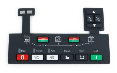 China Custom Silicone Rubber Keypads for Genset Controller ATS with PU Coating Surface Finish IP65 for sale