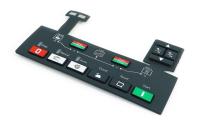 China Custom Silicone Rubber Keypads for Genset Controller ATS with PU Coating Surface Finish IP65 for sale