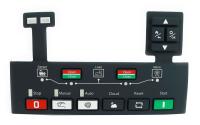 China Custom Silicone Rubber Keypads for Genset Controller ATS with PU Coating Surface Finish IP65 for sale