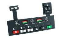 China Custom Silicone Rubber Keypads for Genset Controller ATS with PU Coating Surface Finish IP65 for sale