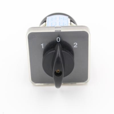 China LW31 Series 20A Cam Switch Rotary Industrial Changeover Switch for 2 Pole 3 Position 1-0-2 Made of Metal and Plastic for sale