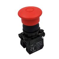 China 22mm Emergency Stop Mushroom Push Button Switch Brass ABS Red Pusher Push Pull 40mm XB5-AT45 1NO1NC 10A IP40 Industrial Control for sale