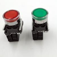China 22mm Momentary Flat Type LED Push Button Switch XB4-BW3361 1NO/1NC Combination Brass Metal Plastic Max. 10A Current for sale