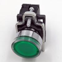 China 22mm Momentary Flat Type LED Push Button Switch XB4-BW3361 1NO/1NC Combination Brass Metal Plastic Max. 10A Current for sale