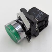China 22mm Momentary Flat Type LED Push Button Switch XB4-BW3361 1NO/1NC Combination Brass Metal Plastic Max. 10A Current for sale