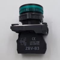 China XB5 Series 24V DC Signal Indicator LED Pilot Light with 22mm Push Button Switch Max 10A Current Made of Plastic Metal-XB5 Av63 for sale