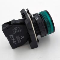China XB5 Series 24V DC Signal Indicator LED Pilot Light with 22mm Push Button Switch Max 10A Current Made of Plastic Metal-XB5 Av63 for sale