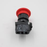 China XB5 Series 22mm Self-Locking Emergency Mushroom Push Button Switch Flat Head Shape with 1NO1NC Combination-XB5-AS542 for sale
