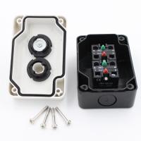 China Mushroom Push Button Switch Control Box XAL-B273 Waterproof On/Off Control Station Box Max. Current 10A for sale