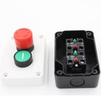 China Mushroom Push Button Switch Control Box XAL-B273 Waterproof On/Off Control Station Box Max. Current 10A for sale