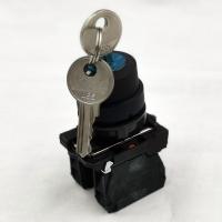 China 22mm Key Push Button Switch with 3 Position Latching 2NC and Key Lock Selector Switch XB5 AG33 10A Max. Current for sale