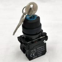 China 22mm Key Push Button Switch with 3 Position Latching 2NC and Key Lock Selector Switch XB5 AG33 10A Max. Current for sale