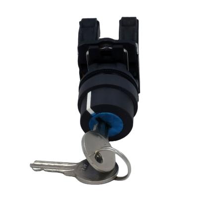China 22mm Key Push Button Switch with 2 Position Latching 1NO Key-Lock Selector Switch XB5 AG41 10A Max. Current for sale