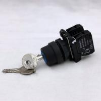 China 22mm Key Push Button Switch with 2 Position Latching 1NO Key-Lock Selector Switch XB5 AG41 10A Max. Current for sale