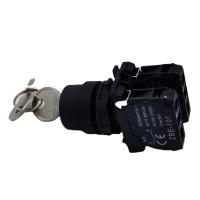 China 22mm Key Push Button Switch with 3 Position Stay Put Key Lock Selector Switch XB5 AG53  2no for sale