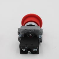 China 22mm Emergency Mushroom Push Button Switch XB2-BT42 with Lockout 10A Max. Current for sale