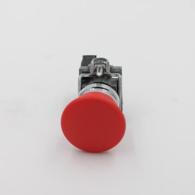 China Emergency Push Button Switch XB4 BC42 Mushroom Head Design with 10A Max. Current for sale