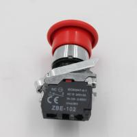 China Emergency Push Button Switch XB4 BC42 Mushroom Head Design with 10A Max. Current for sale