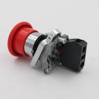 China Emergency Push Button Switch XB4 BC42 Mushroom Head Design with 10A Max. Current for sale