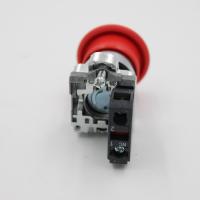China Emergency Push Button Switch XB4 BC42 Mushroom Head Design with 10A Max. Current for sale