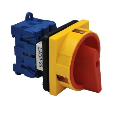 China LW30 Series 25A AC Rotary Isolator Disconnect Switch 3-Pole Main AC Isolator with Din Rail Mounting IP65 Cam Switch for sale