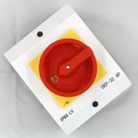 China 32A 4-Pole Rotary Load Disconnector Switch IP65 Waterproof Metal and Plastic Rotary Isolator Switch for AC 3-Phase for sale