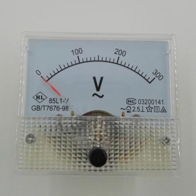 China 85L1 Analog Panel Voltmeter AC 300V for Single Phase Voltage Regulator with AC Current & DC Current Measurement for sale