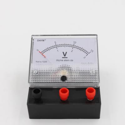 China Portable Double DC Voltmeter 3V 15V Laboratory Teaching Teching Portable DC Voltage Meters Educational Equipment for sale