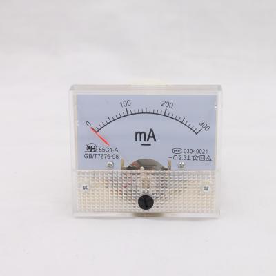 China 85C1 Analog DC Meter 0-300mA Ampere Panel Meter for Single Phase Voltage Measurement up to 300mA for sale