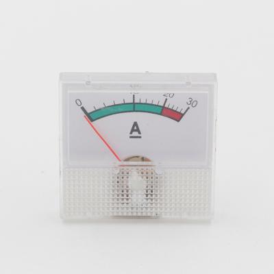 China 48*45mm Analog Panel DC Ammeter Shunt Meter 0-30A DC Moving Coil Single Phase AC/DC 80V-270V 50/60Hz for Voltage Ampere for sale