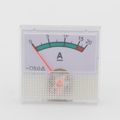 China 48*45mm Analog DC Moving Coil Panel Meter 20A Shunt for Amper Measurement 0-20A DC Display AC/DC 80V-270V Single Phase Accuracy for sale