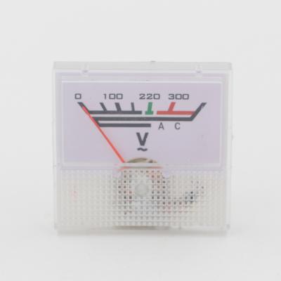 China 48*45mm Single Phase Analog Panel AC Voltmeter 300V Meter with DC Current Measurement for Stabilizer for sale