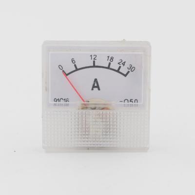 China 40x40mm DC Analog Moving Coil Ammeter 91L16 Single Phase Panel Meter 30A Shunt 20A/30A/50A AC/DC 80-270V 50/60Hz 5.0 Accuracy for sale
