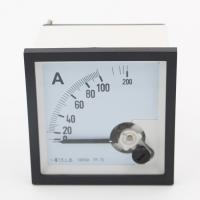 China 72*72mm Moving Iron Analog Panel Mount Amp Meter 100/5A Single Phase High Accuracy Class 1.5 0-600V AC 50/60Hz 90 Deflection for sale