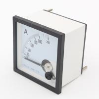 China 72*72mm Moving Iron Analog Panel Mount Amp Meter 100/5A Single Phase High Accuracy Class 1.5 0-600V AC 50/60Hz 90 Deflection for sale