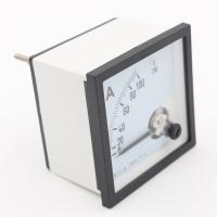 China 72*72mm Moving Iron Analog Panel Mount Amp Meter 100/5A Single Phase High Accuracy Class 1.5 0-600V AC 50/60Hz 90 Deflection for sale