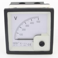China 72*72 Three Phase Analog Panel Voltmeter AC 0-500V 50/60Hz Eco-Friendly Voltage Meter 2500A Max Current 1.5 Accuracy Class for sale