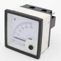 China 72*72 Three Phase Analog Panel Voltmeter AC 0-500V 50/60Hz Eco-Friendly Voltage Meter 2500A Max Current 1.5 Accuracy Class for sale
